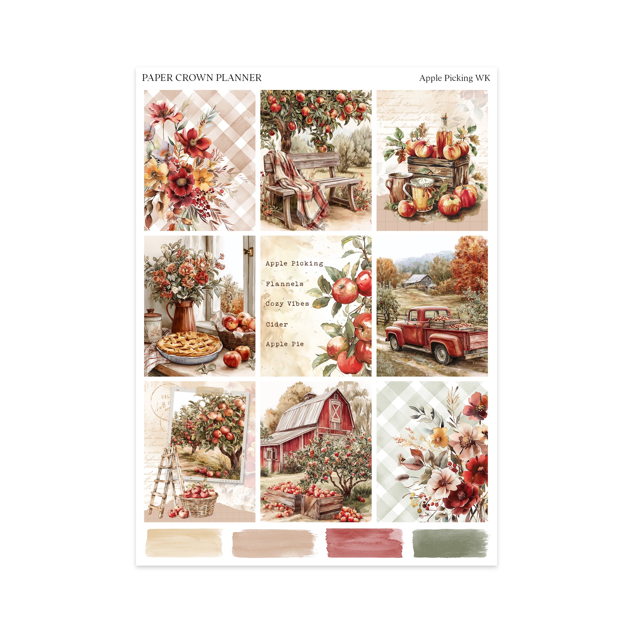 APPLE PICKING/ / Weekly Kit – Paper Crown Planner