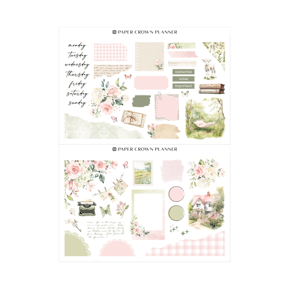 COTTAGECORE // Journaling Kit – Paper Crown Planner