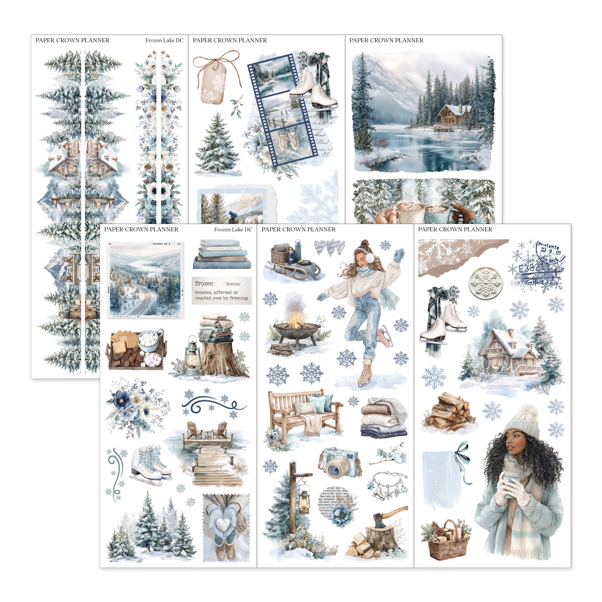 FROZEN LAKE // Deco Kit – Paper Crown Planner