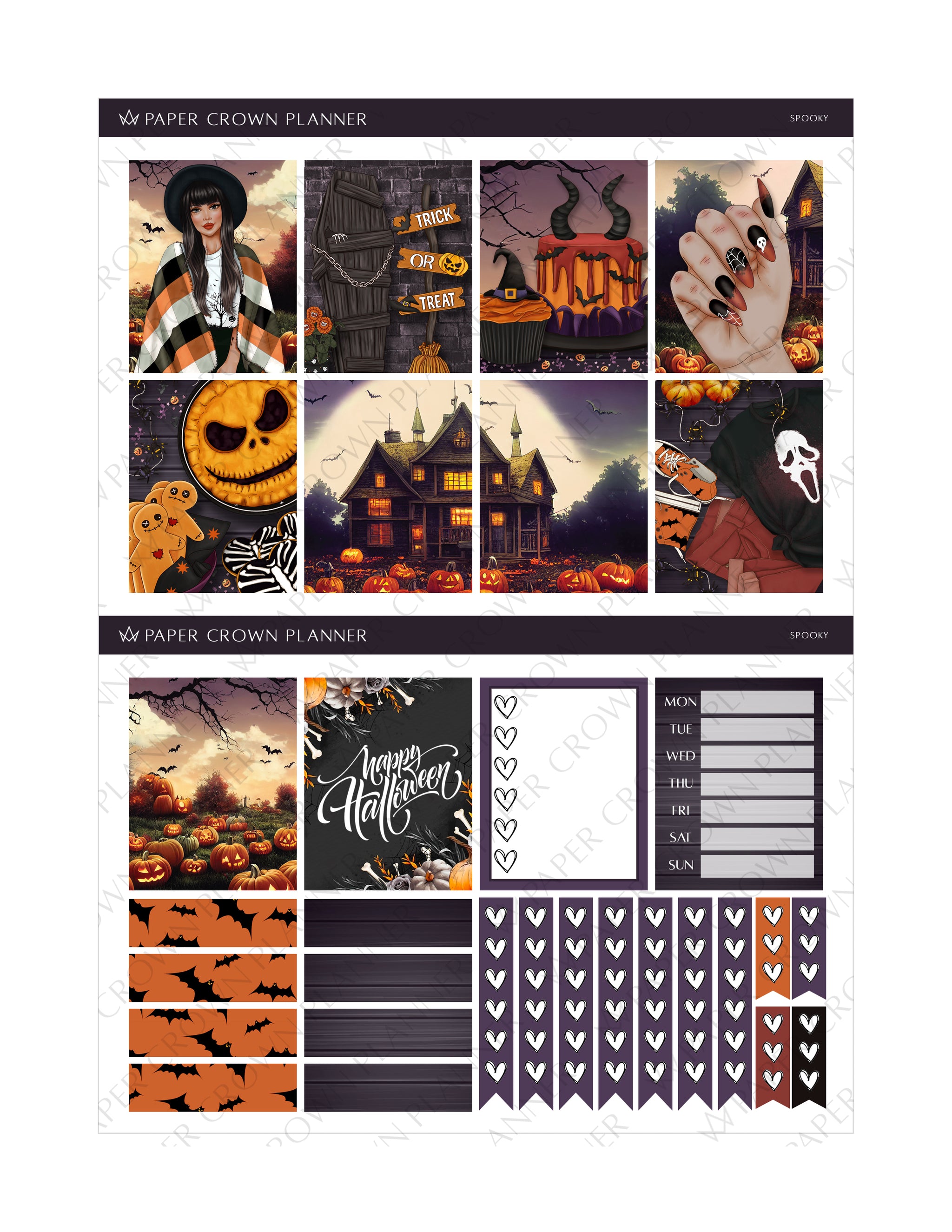 SPOOKY // Weekly Kit – Paper Crown Planner